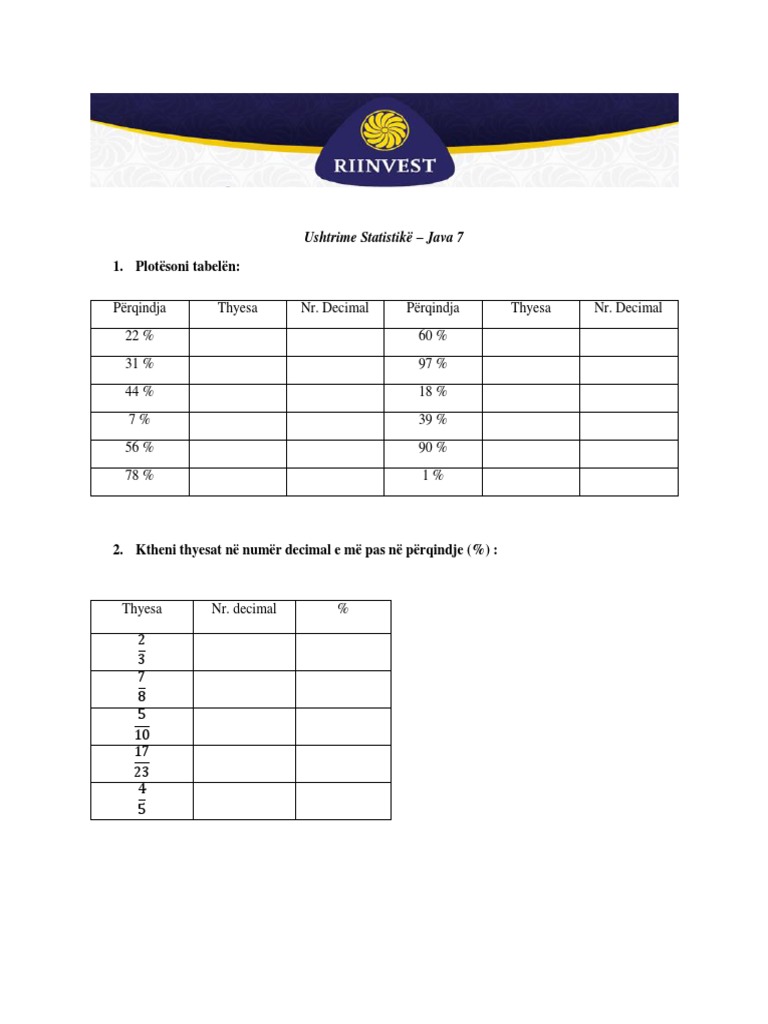 Statistike, Ushtrime 7 | PDF