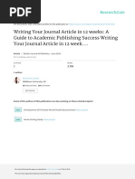 Writing Your Journal Article in 12 Weeks | PDF | Books | Thesis