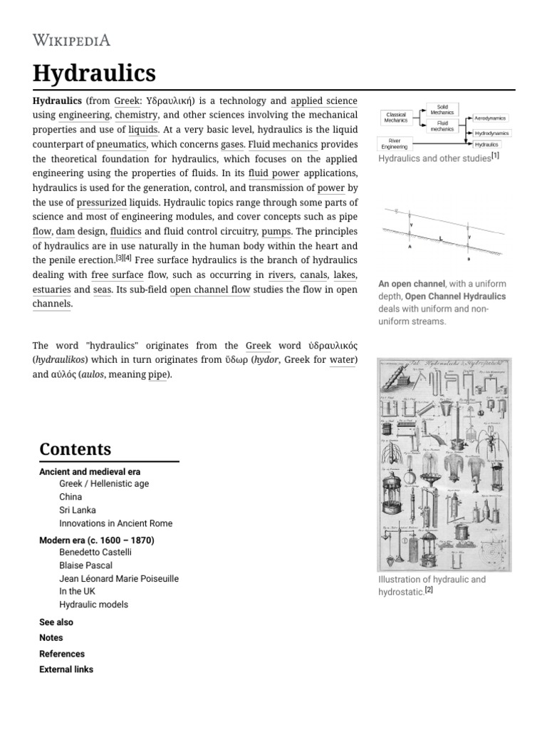 Hydraulics | PDF | Hydraulics | Continuum Mechanics