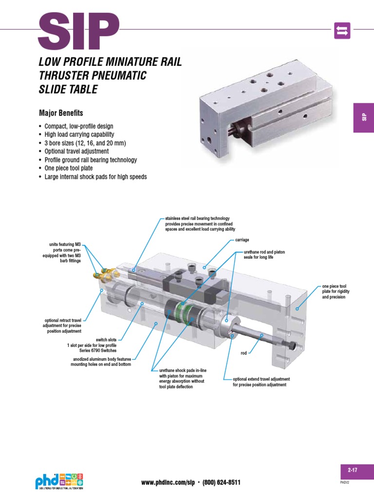 Low Profile Miniature Rail Thruster Pneumatic Slide Table: Major Benefits | PDF | Electrical ...