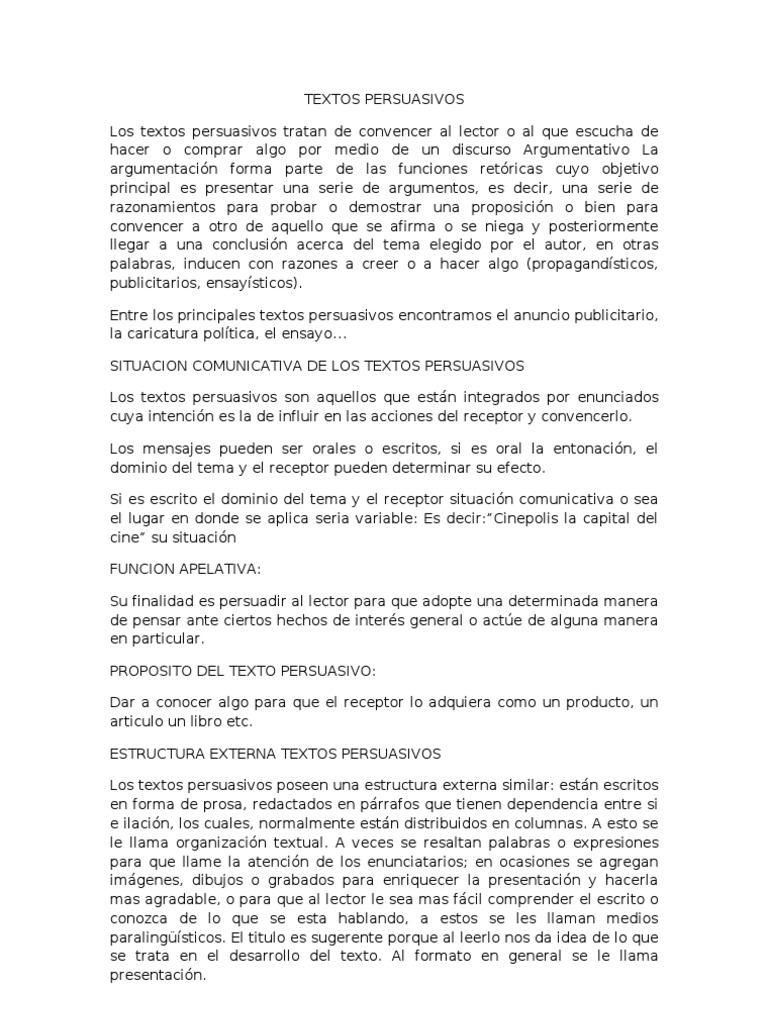TEXTOS PERSUASIVOS