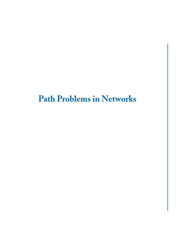 Path Problems Networks - Baras Theodorakopoulos Walrand | PDF ...