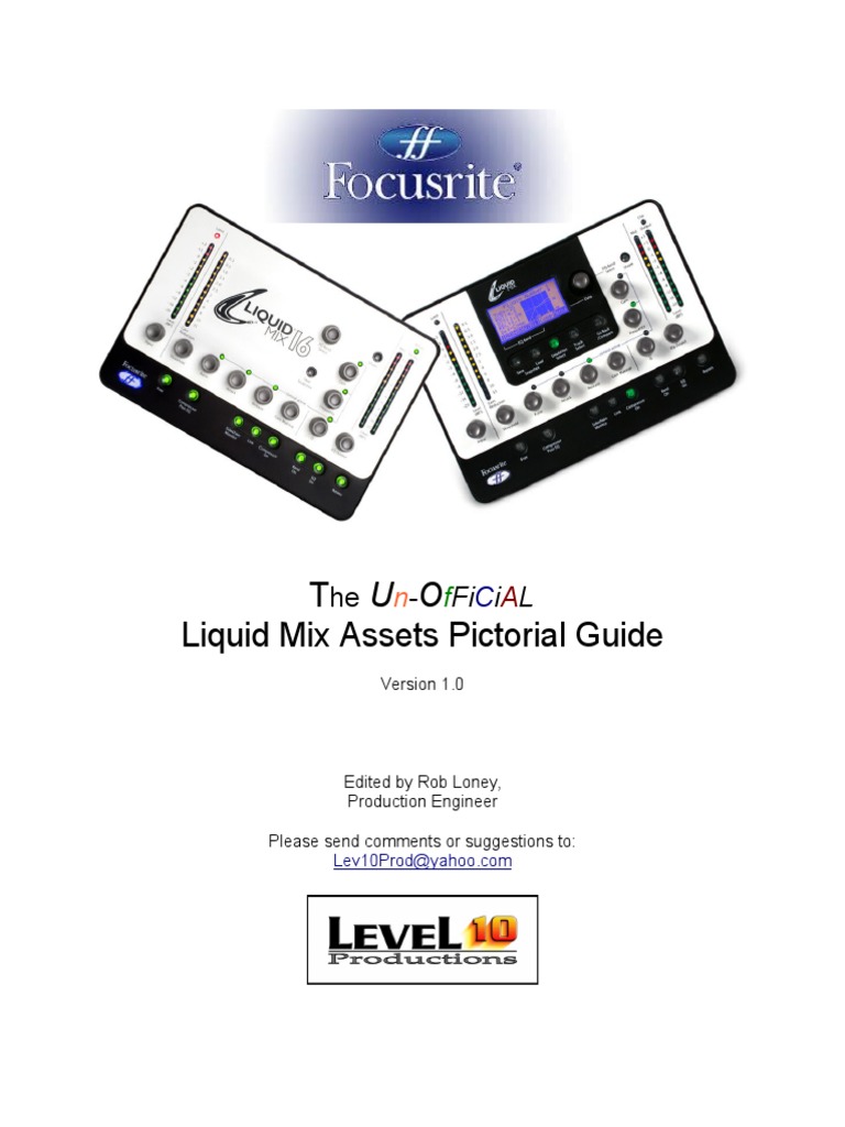 Liquid Mix Pictorial Guide | PDF | Equalization (Audio) | Amplifier