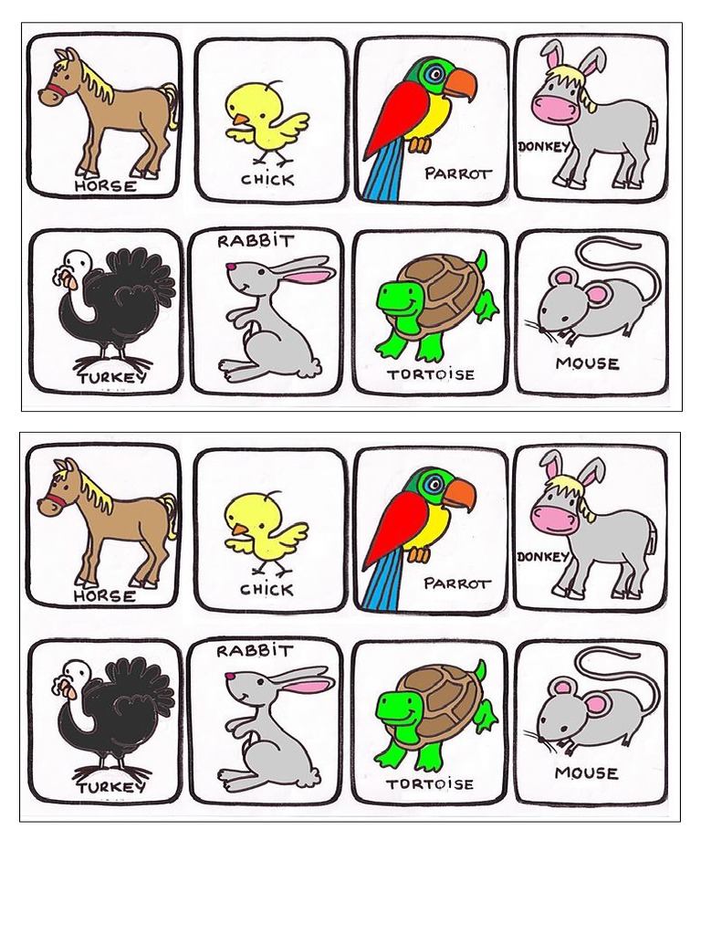 animales domésticos ingles