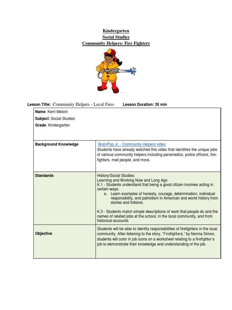 Community Helpers Fire Fighters | PDF | Fire Engine | Firefighter