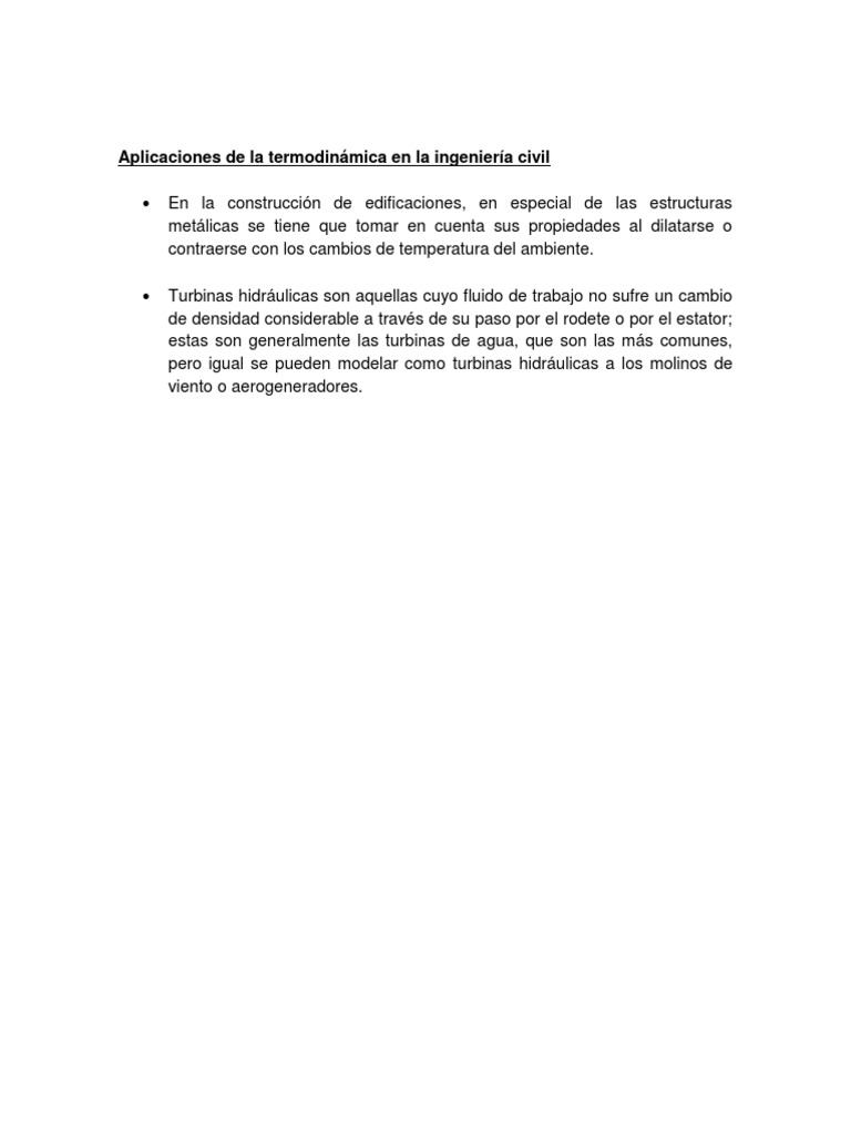 Termodinámica en Ingeniería Civil | PDF | Naturaleza | Ingeniero civil