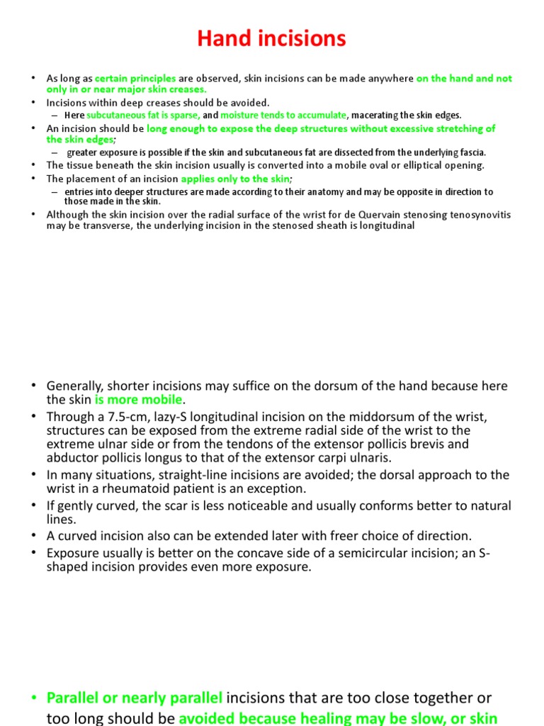Hand Incisions | PDF | Thumb | Hand