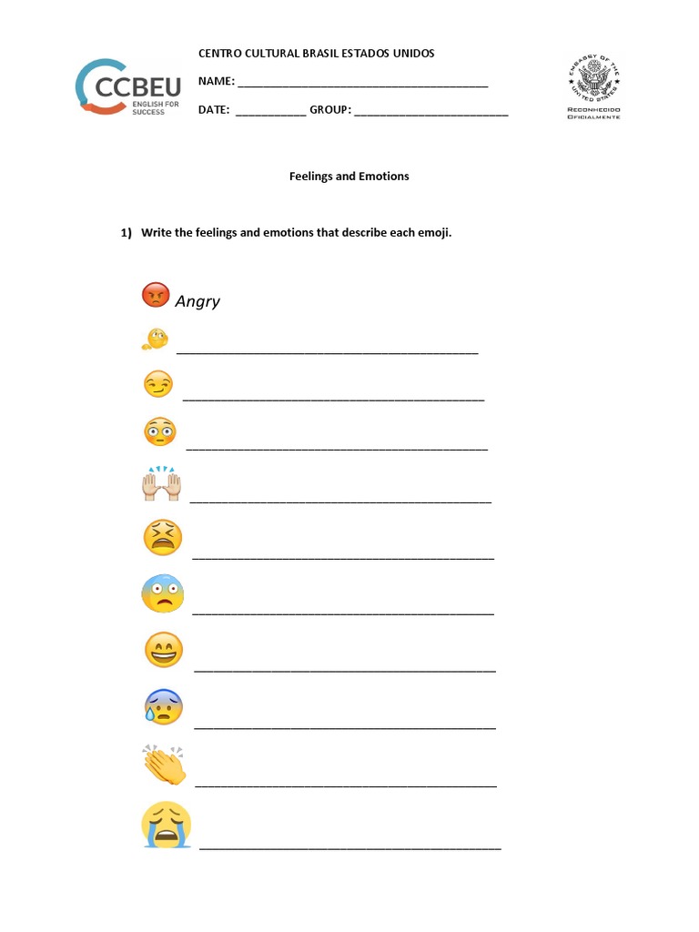 Emojis Exercises and Other | PDF | Feeling | Limbic System