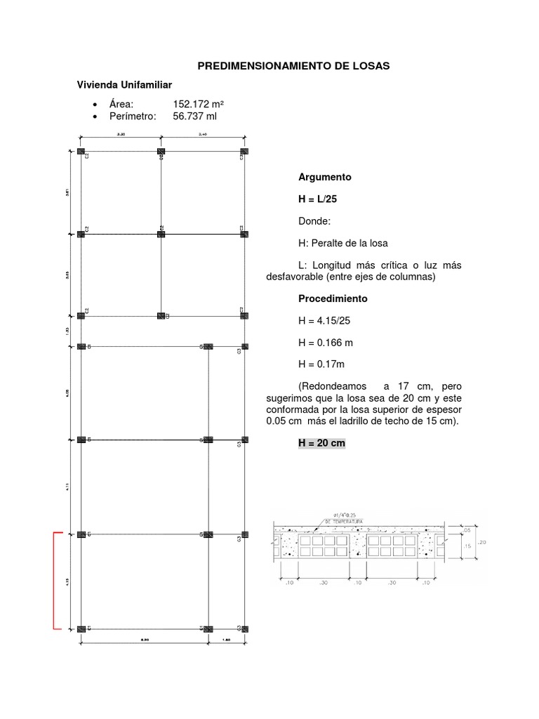 Predimensionamiento de Columnas y Vigas | PDF | Componentes | Diseño ...