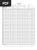 Recording Studio Track Sheet Template | PDF