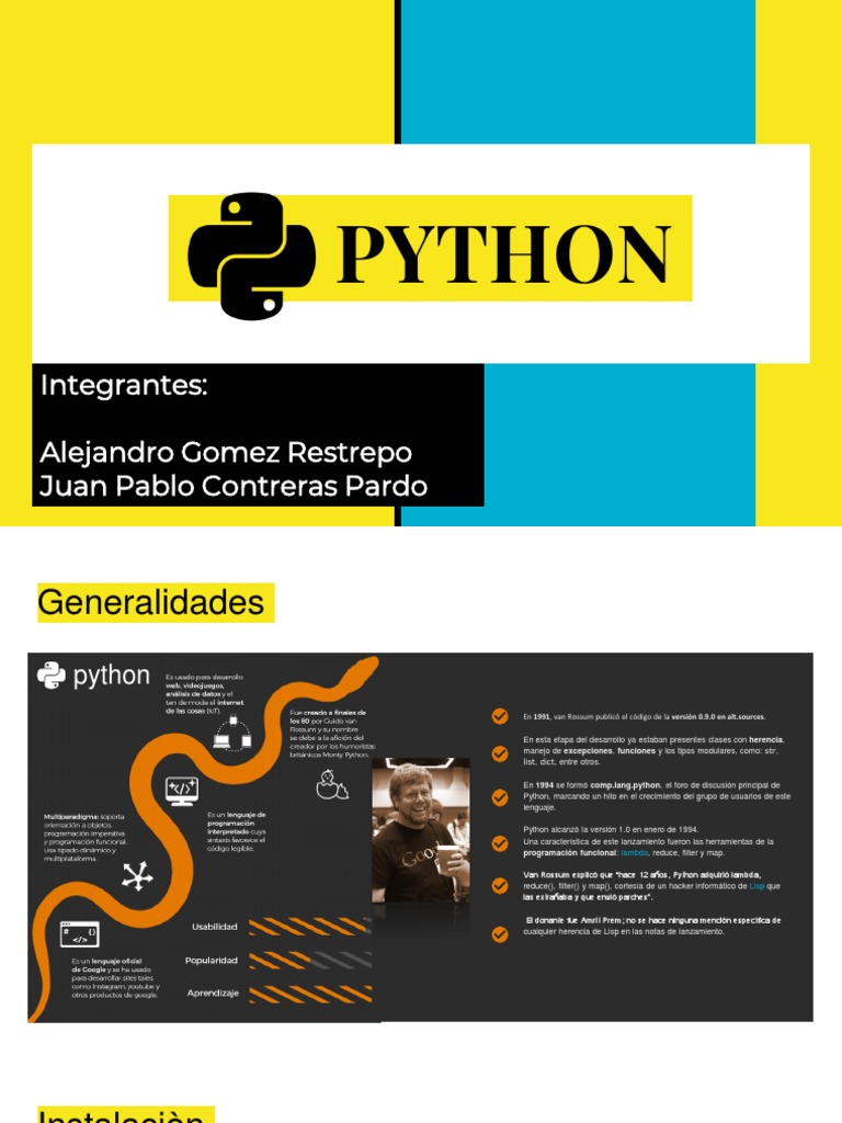 Exposicion Python | PDF | Python (lenguaje de programación) | Comillas