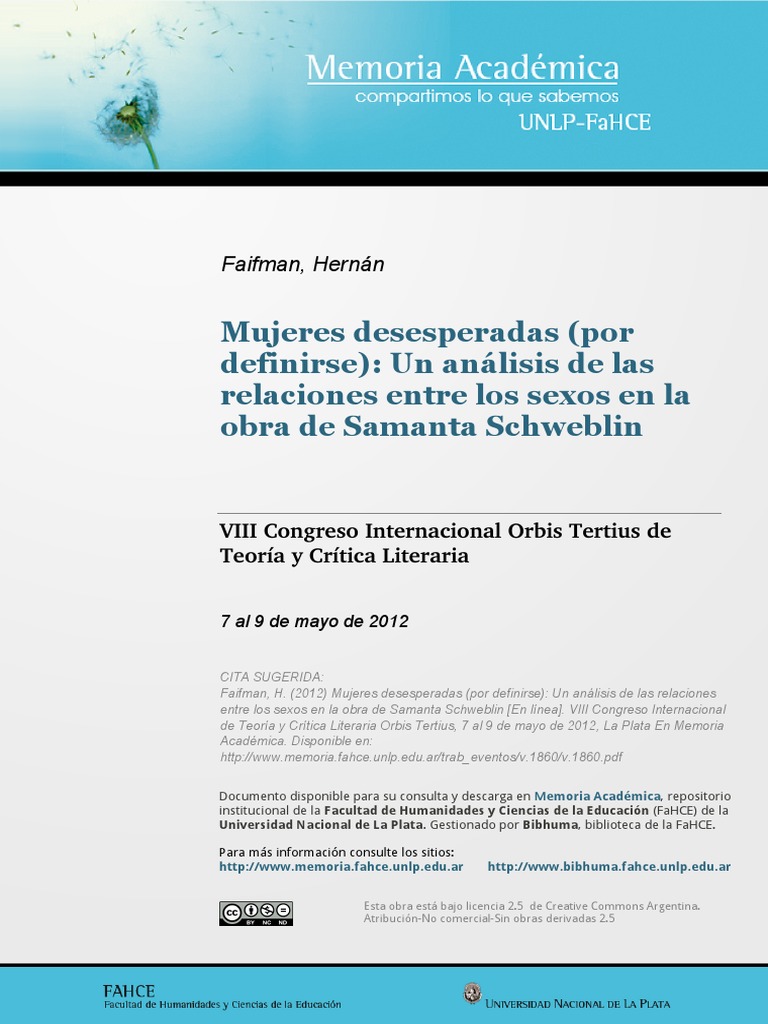 Sobre El Género Fantástico en Schweblin | PDF | Mujer | Razón