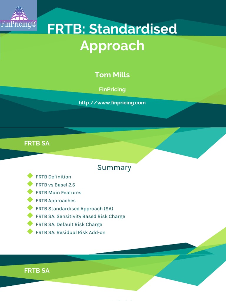 FRTB Standardised Approach | PDF | Greeks (Finance) | Basel Iii