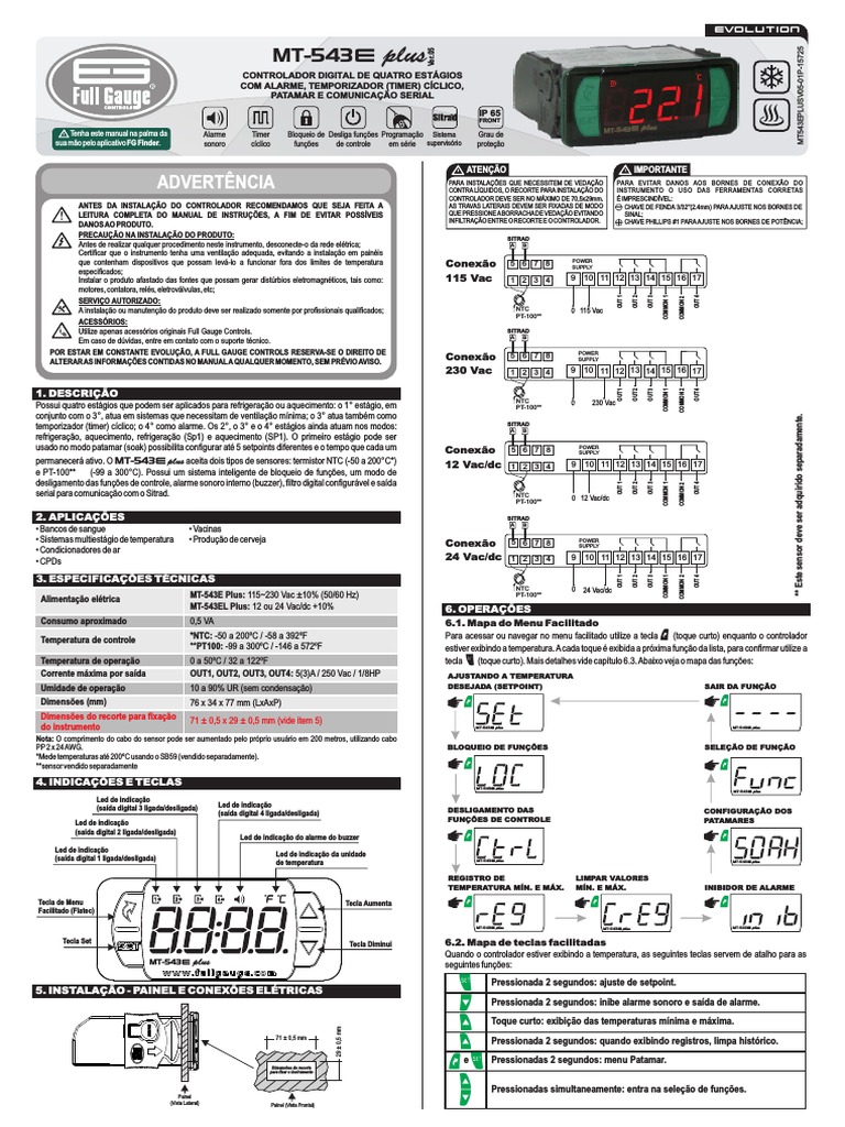 Manual de Produto 161 MT543Eplus | PDF | Cronômetro | Tempo