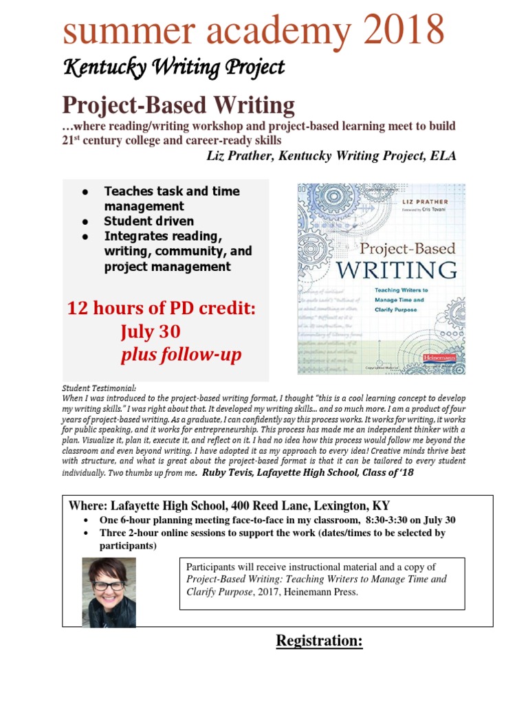 Project Based Writing Workshop Liz Prather Final | PDF | Project Based ...
