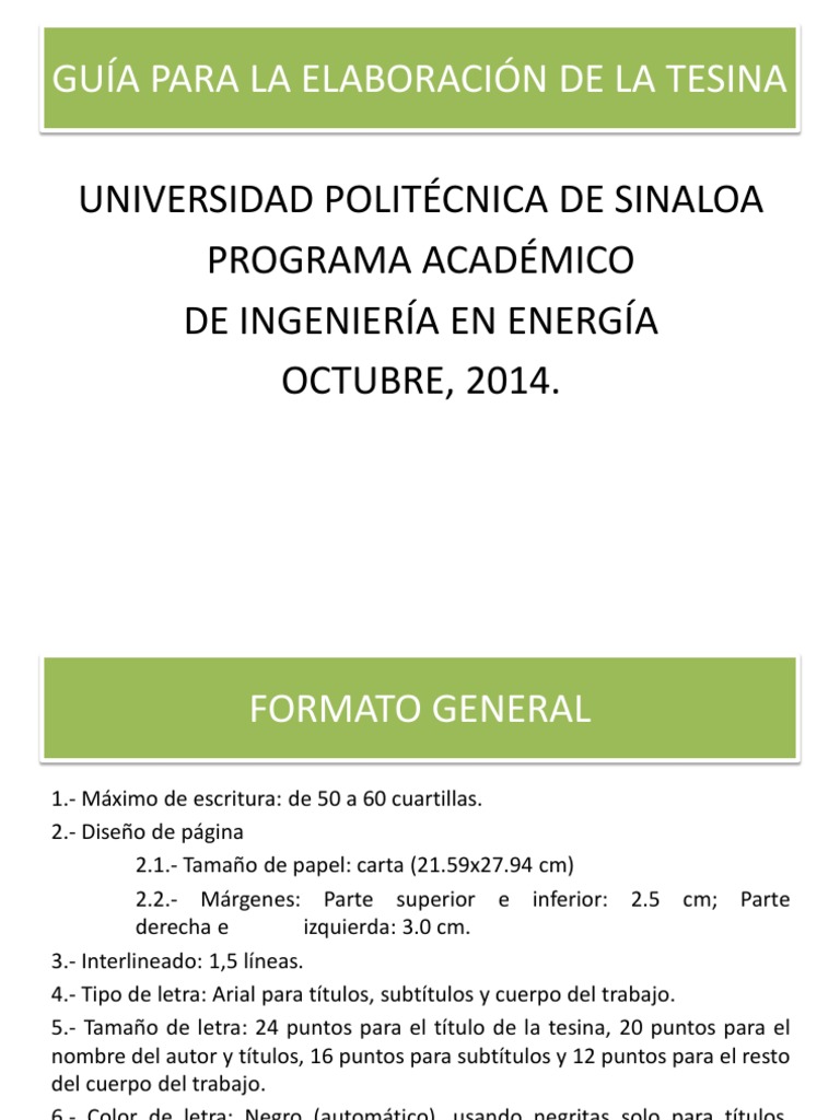 Guia para La Elaboracion de Tesina 1 | PDF | Teoría | Evaluación
