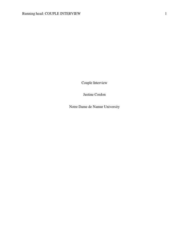 Couple Interview | PDF | Laughter | Question