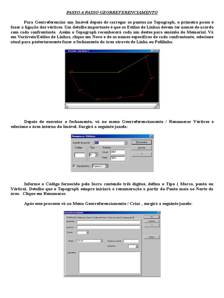 Passo A Passo Georreferenciamento | PDF | Janela (informática ...