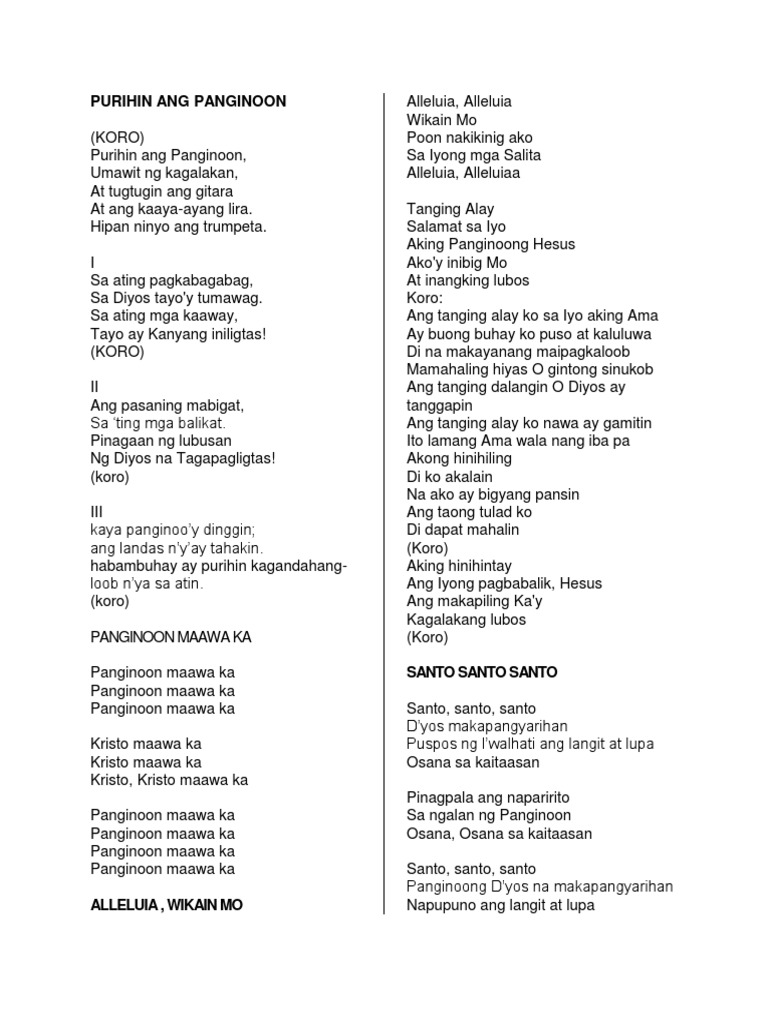 Kanta NG Simbahan Lyrics | PDF