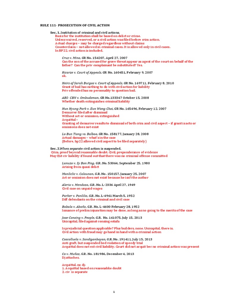 Rule 111 | PDF | Acquittal | Lawsuit