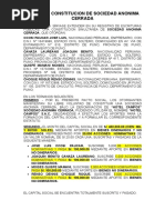 Modelo de Constitución para Una Sociedad Comercial de Responsabilidad Limitada S.R.L. | PDF ...