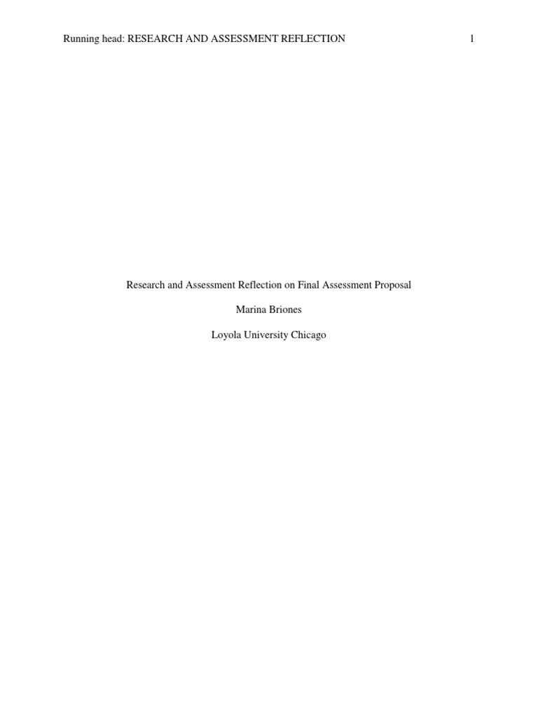 Research & Assessment Reflection | PDF