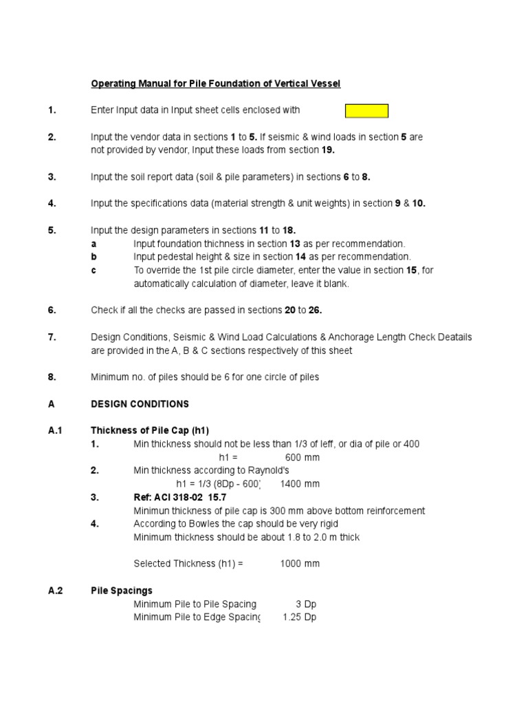 Vertical Vessel With Piles 06-10 WORKING | PDF | Deep Foundation ...