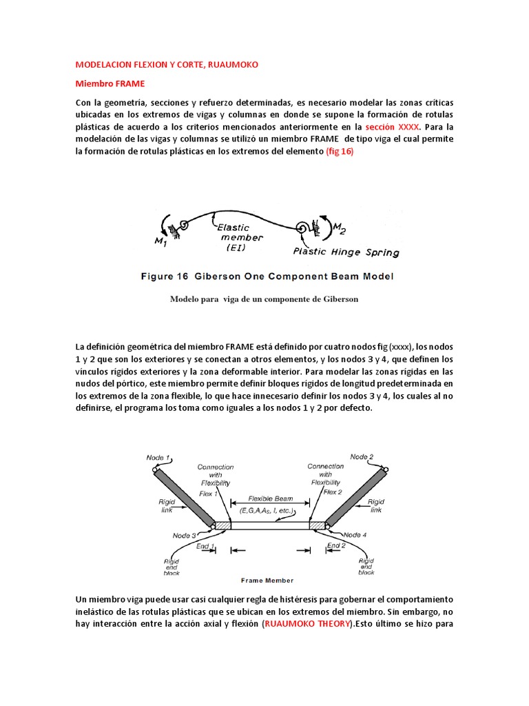 Modelacion Flexion y Corte-Ruaumoko | PDF | Rigidez | Doblar