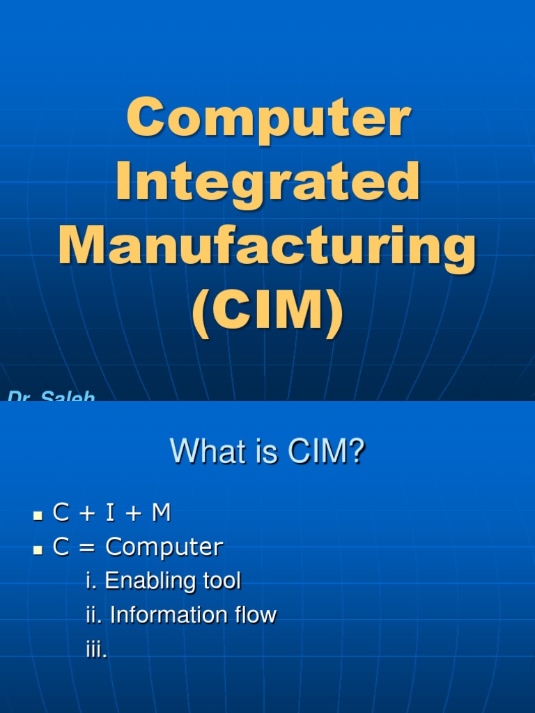 Computer Inegrated Manufacturing (Cim) (Handout) | PDF | Automation ...