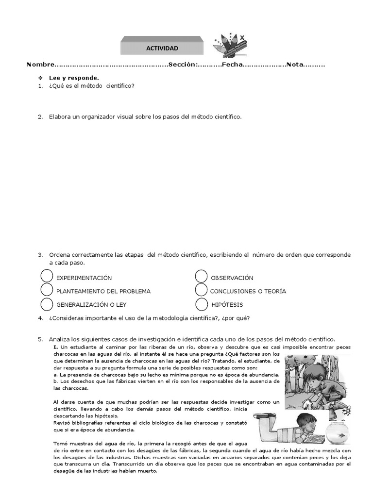 Actividad Metodocientifico | PDF | Método científico | Hipótesis