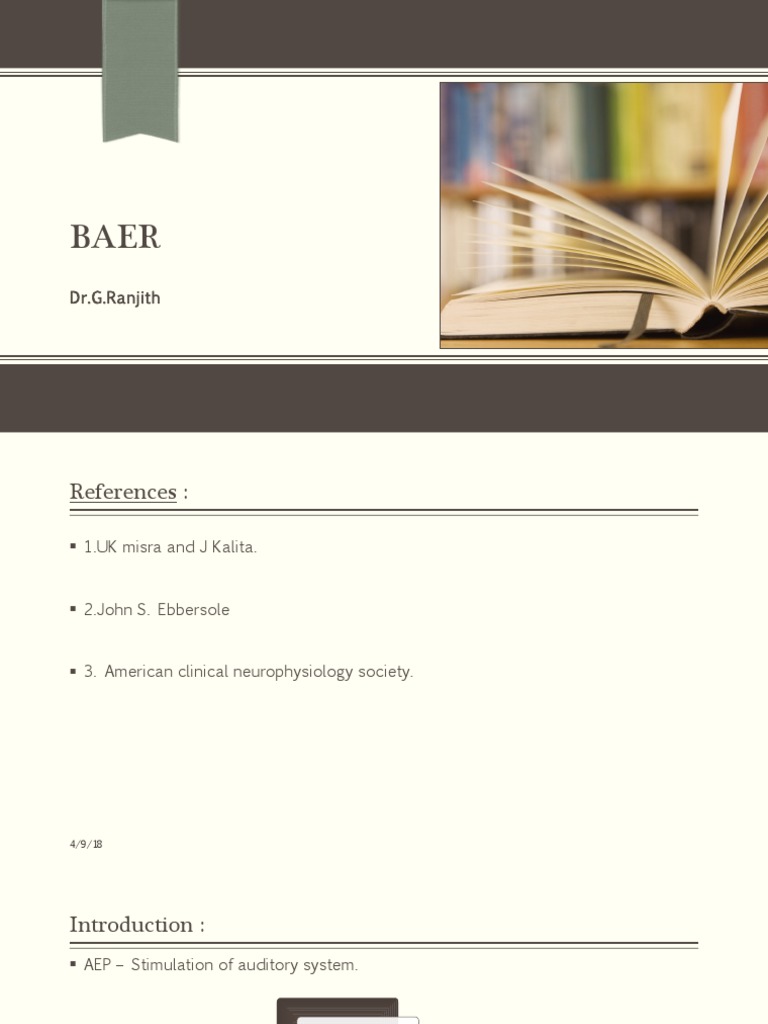 Baer | PDF | Auditory System | Nervous System