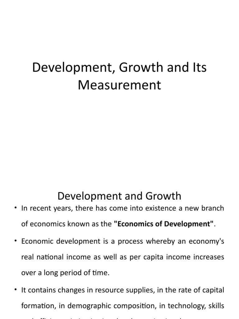 Class 2 - Development - Growth | PDF | Economics | Economic Growth
