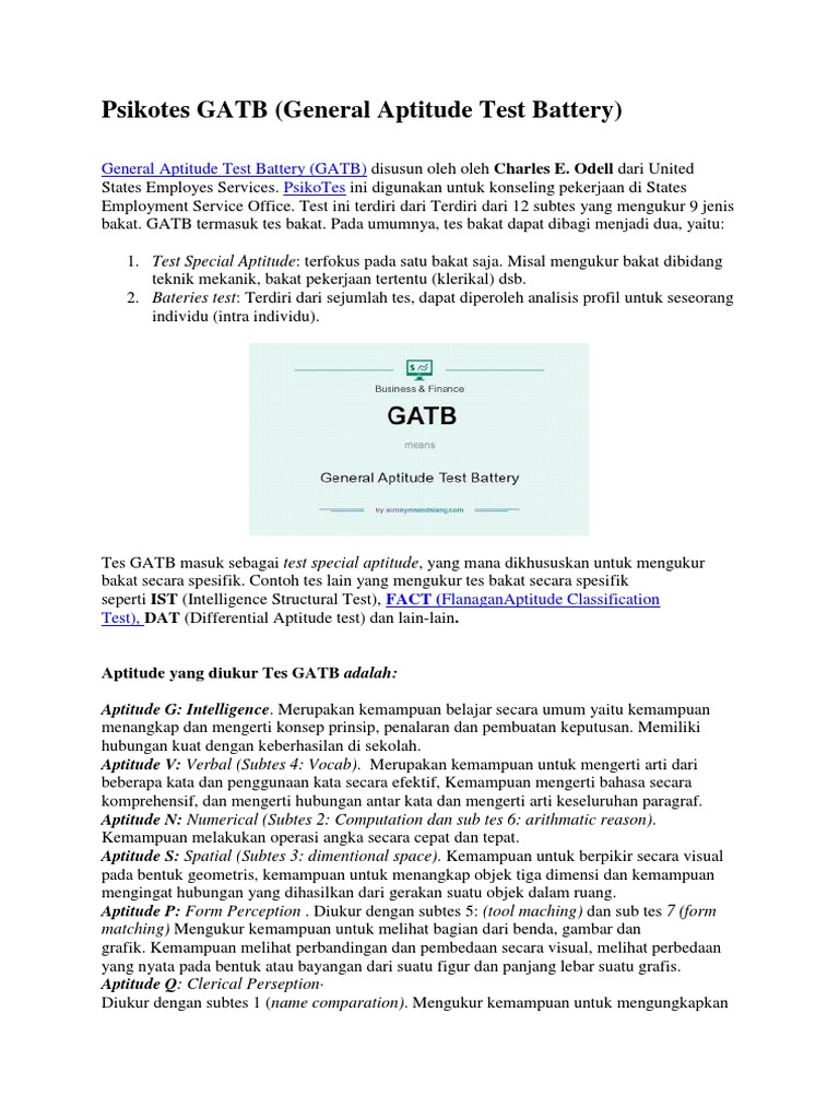 GATB | PDF
