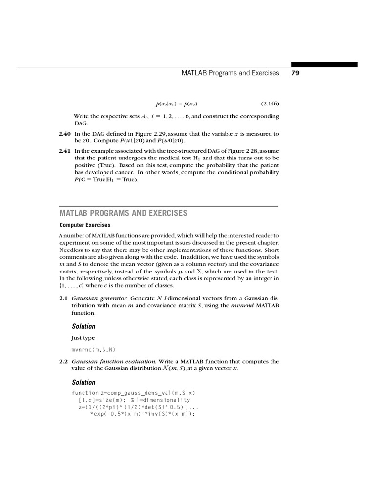 Topic 2 Matlab Examples | PDF | Statistical Classification | Matrix ...