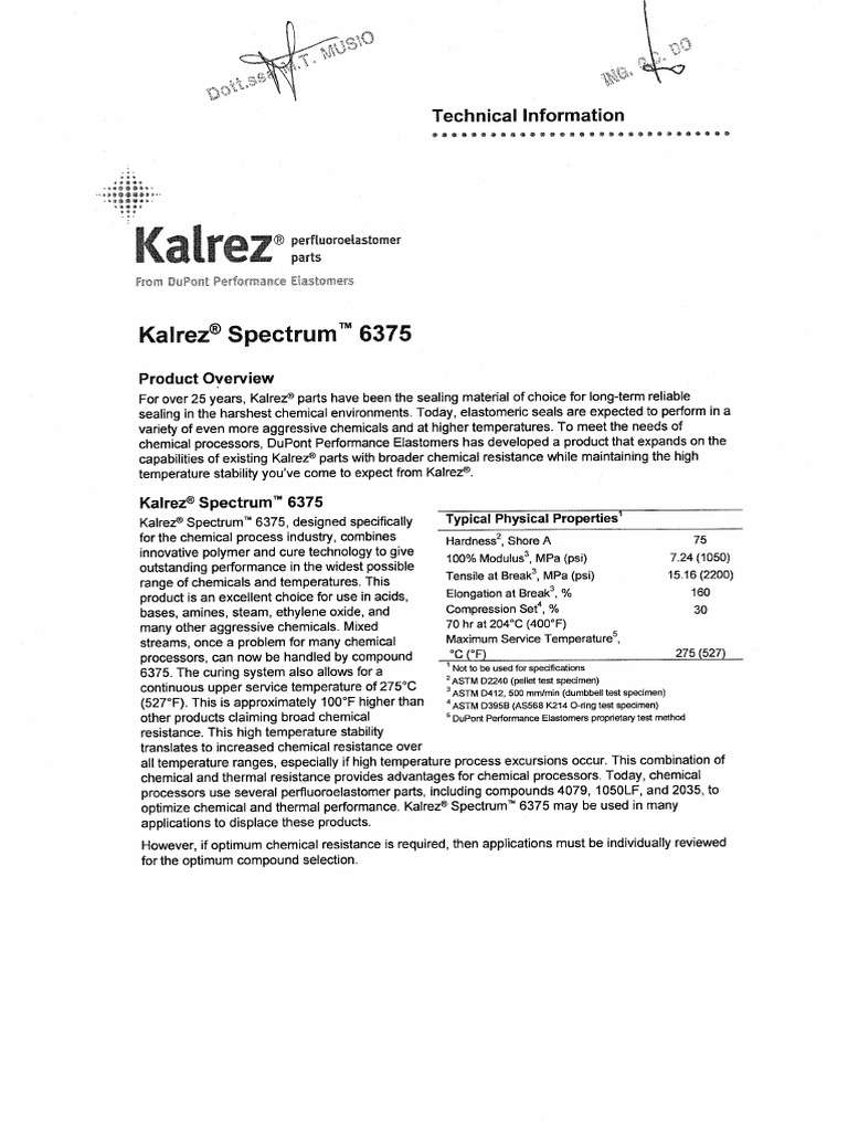 Kalrez 6375 | PDF