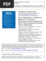 Children's Oral and Motor Proficiency Scale (ChOMPS) | PDF