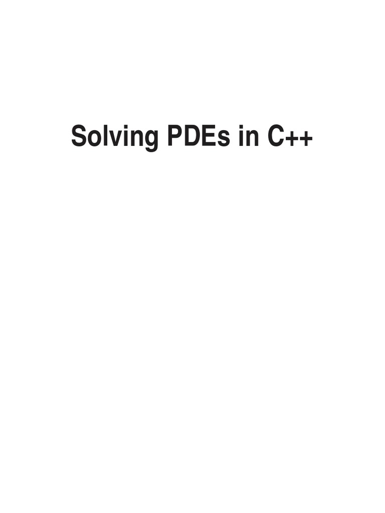 Solving Pdes In C Pdf Finite Element Method Constructor Object Oriented Programming