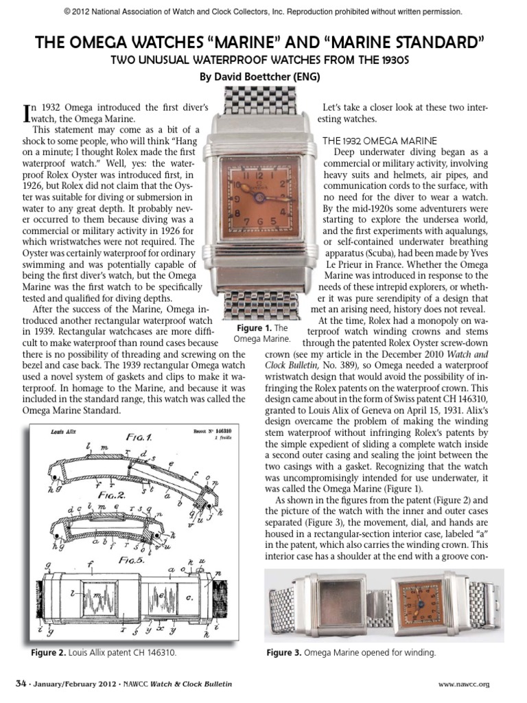 The Omega Marine and Marine Standard | PDF | Watch | Scuba Diving