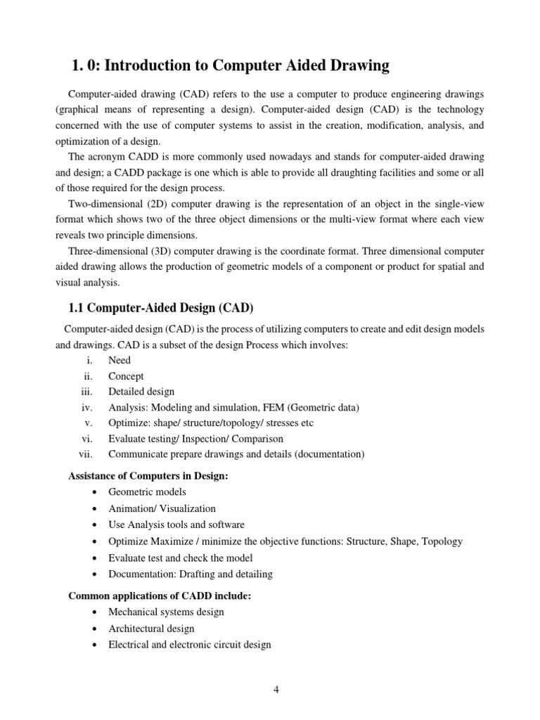 Lecture 1 CAD Notes PDF | PDF | Computer Data Storage | Computer Aided ...