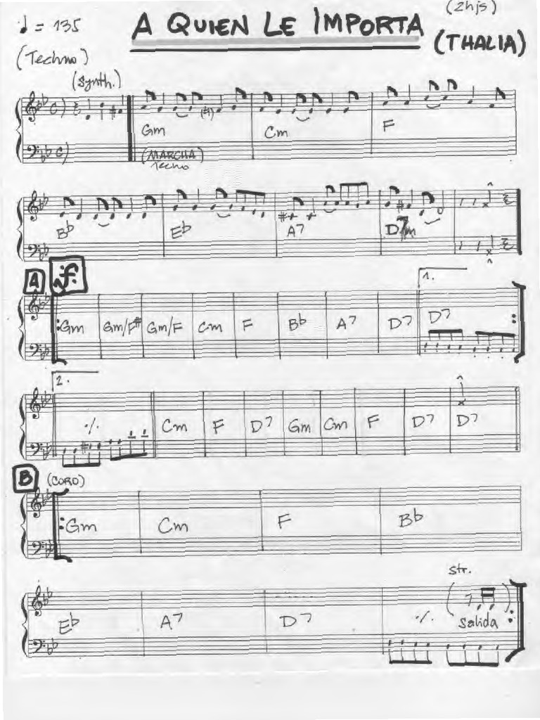 A Quien Le Importa - Thalia | PDF