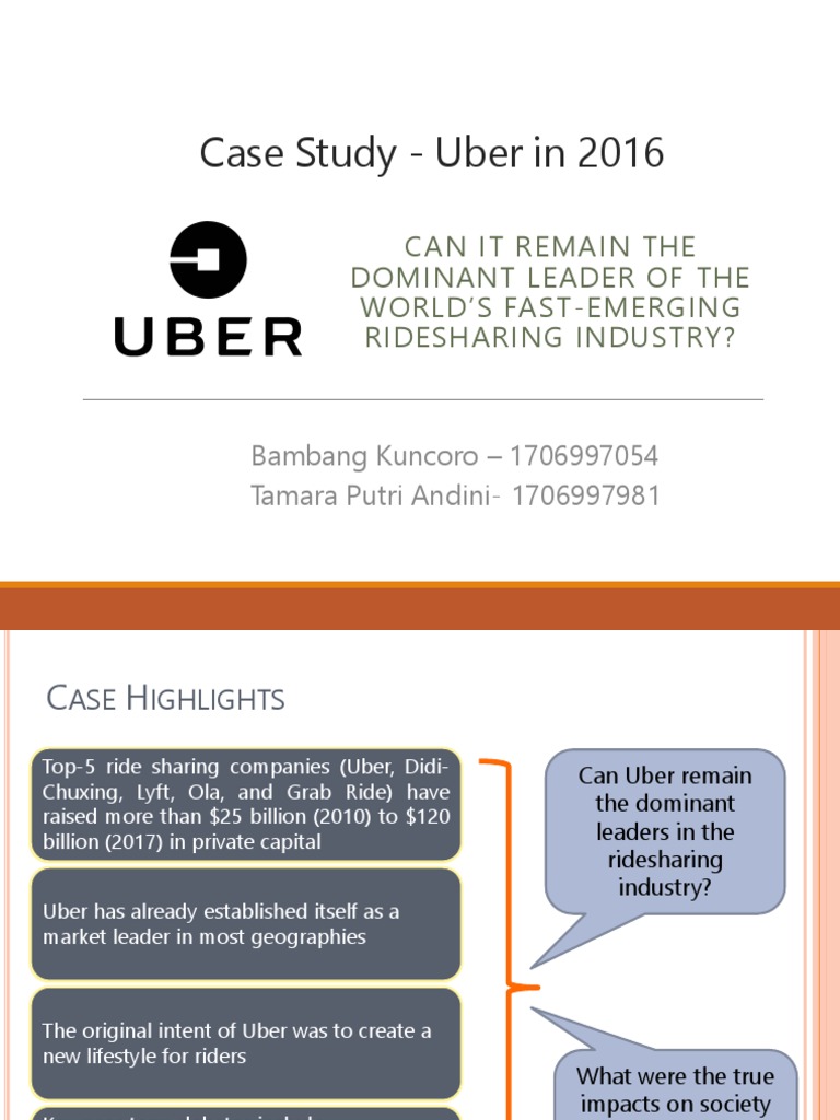 Case Uber | Uber (Company) | Lyft