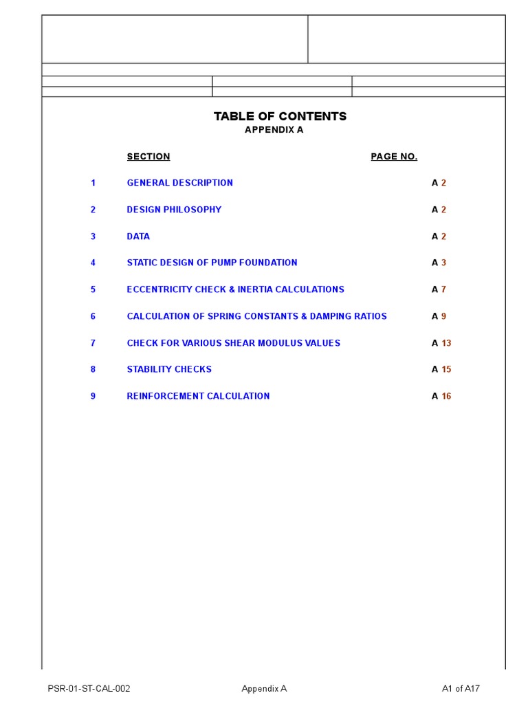 Block Foundation - Appendix A, B, D, Pump1A-G3A Rev B | PDF | Phase ...