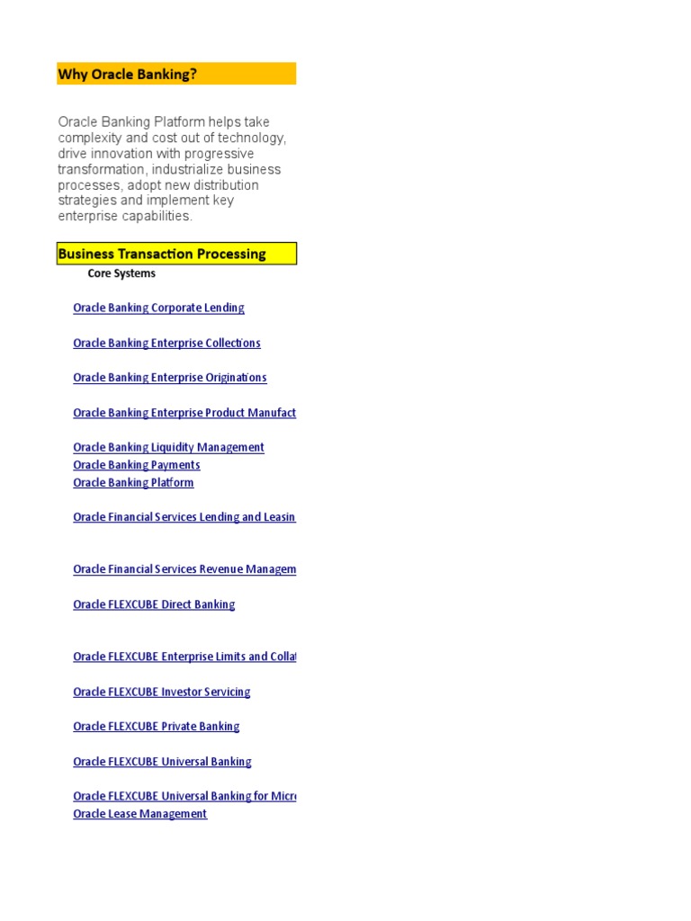 Oracle Products | PDF | Oracle Database | Oracle Corporation