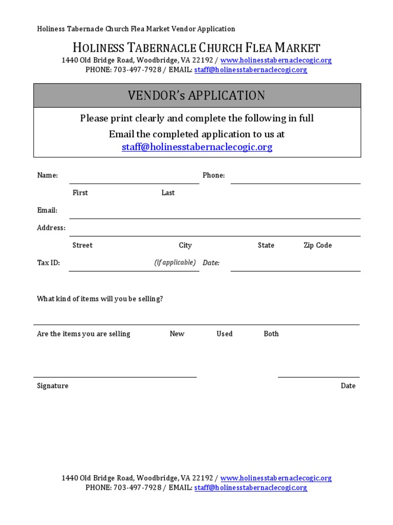 Flea Market Application | PDF | Lease | Social Institutions