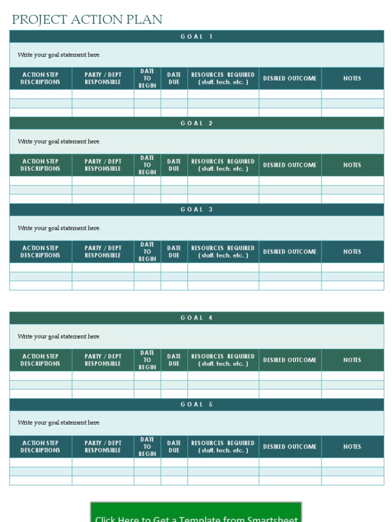 Project Action Plan Template | PDF