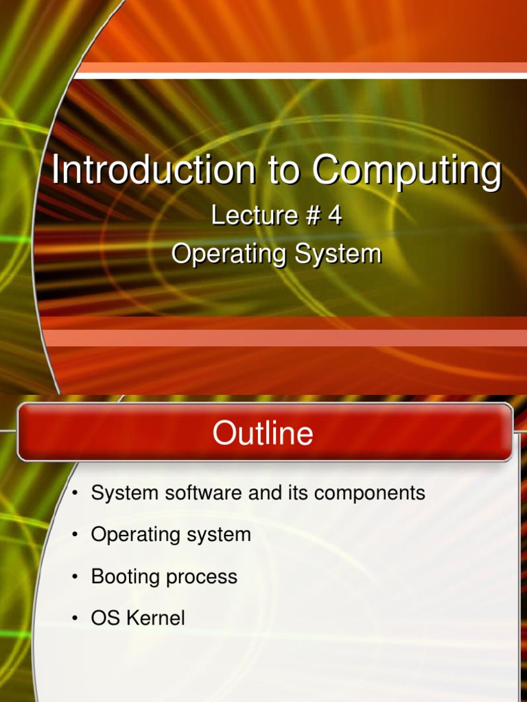 An Introduction To Operating Systems Components Functions And The Booting Process Pdf 