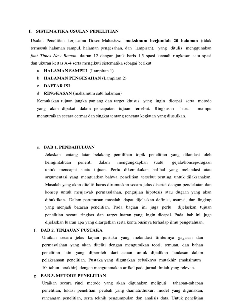 Sistematika Usulan Penelitian | PDF