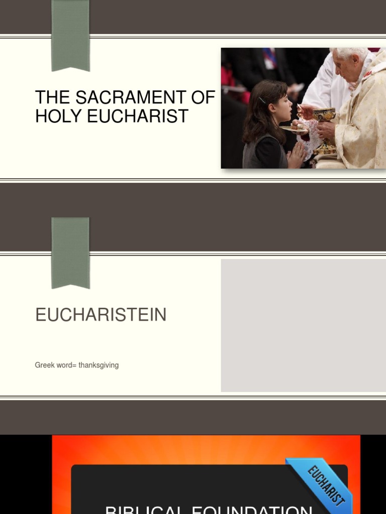 The Sacrament of Holy Eucharist | PDF | Eucharist | Mass (Liturgy)