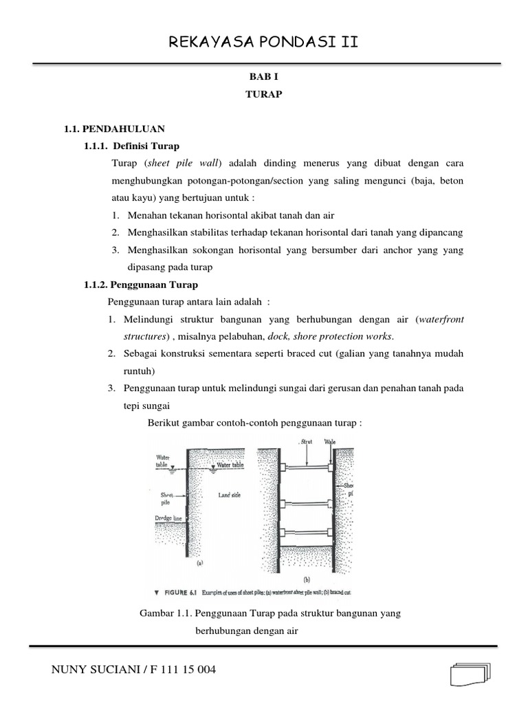 Desain dan Jenis Turap dalam Konstruksi | PDF