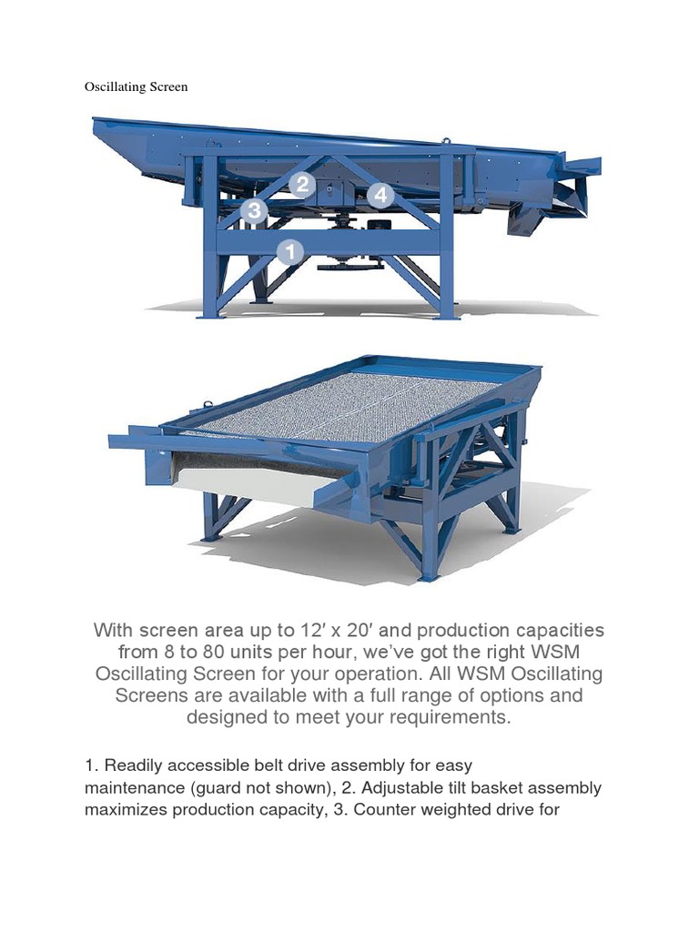 Oscillating Screen | PDF